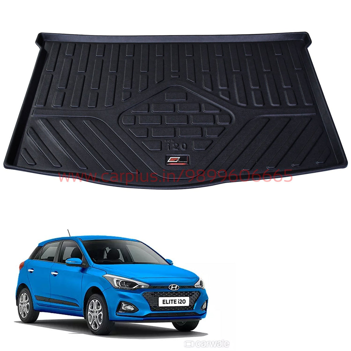GFX Car Trunk Mat for Hyundai I-20 Elite (2018-2021) / I-20 (2020) – CARPLUS