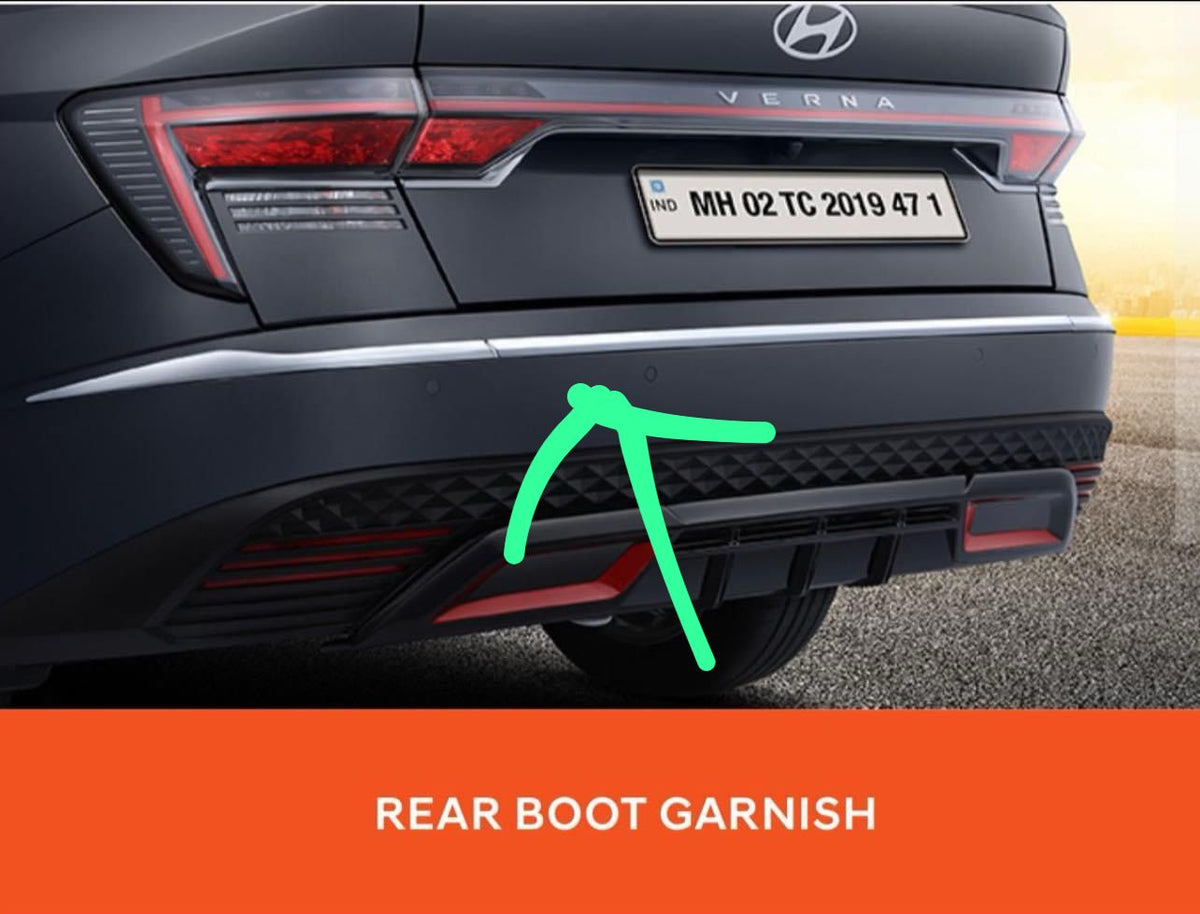 KMH Rear Bumper Trim for Hyuundai Verna 2023 CARPLUS