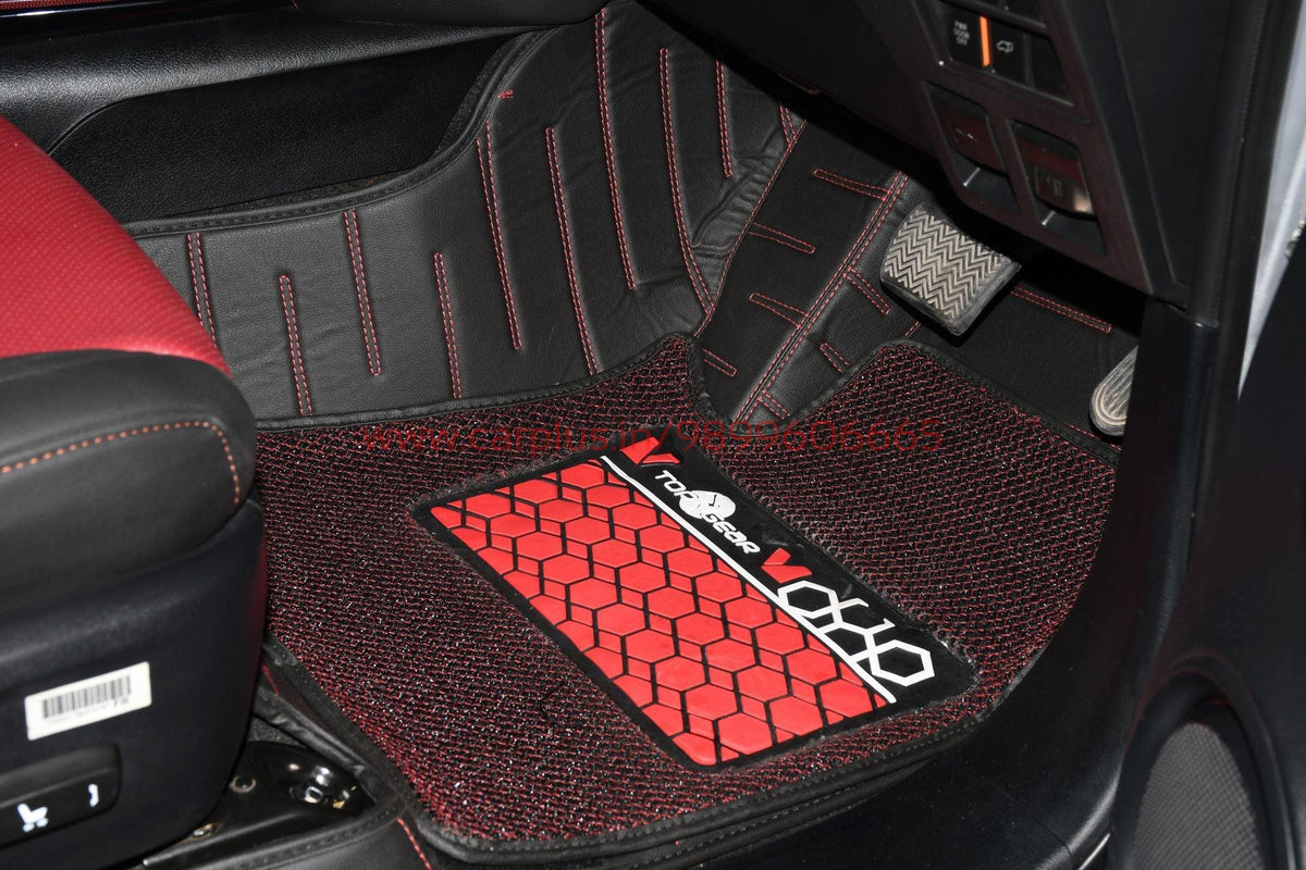 Top Gear 4D RODY HC Leatherite Mats for Toyota A/T (Black, HC-Red//Bla – CARPLUS