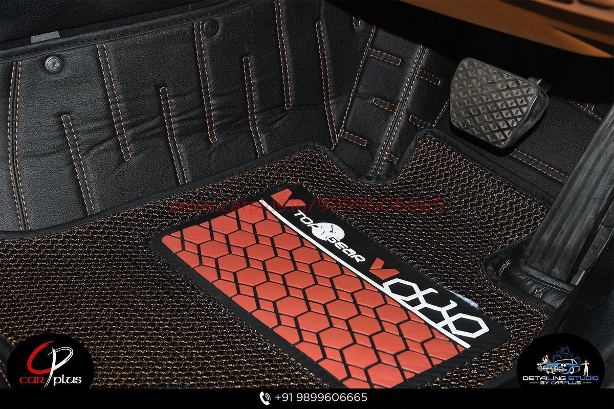 Top Gear 4D Rody HC Leatherite Mats for BMW GT3 (Black,HC-Rust//Black) – CARPLUS