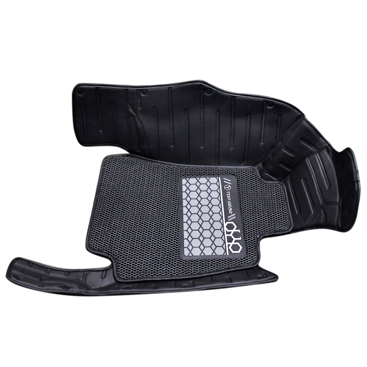 Top Gear 4D Rody HC Leatherite Mats for Mercedes E220 IV-Black(HC-Silv – CARPLUS