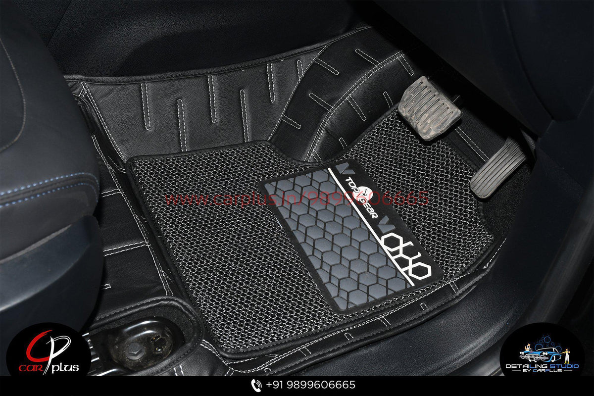 Top Gear 4D Rody HC Leatherite Mats for Tata Harrier (1st GEN, Black-H – CARPLUS