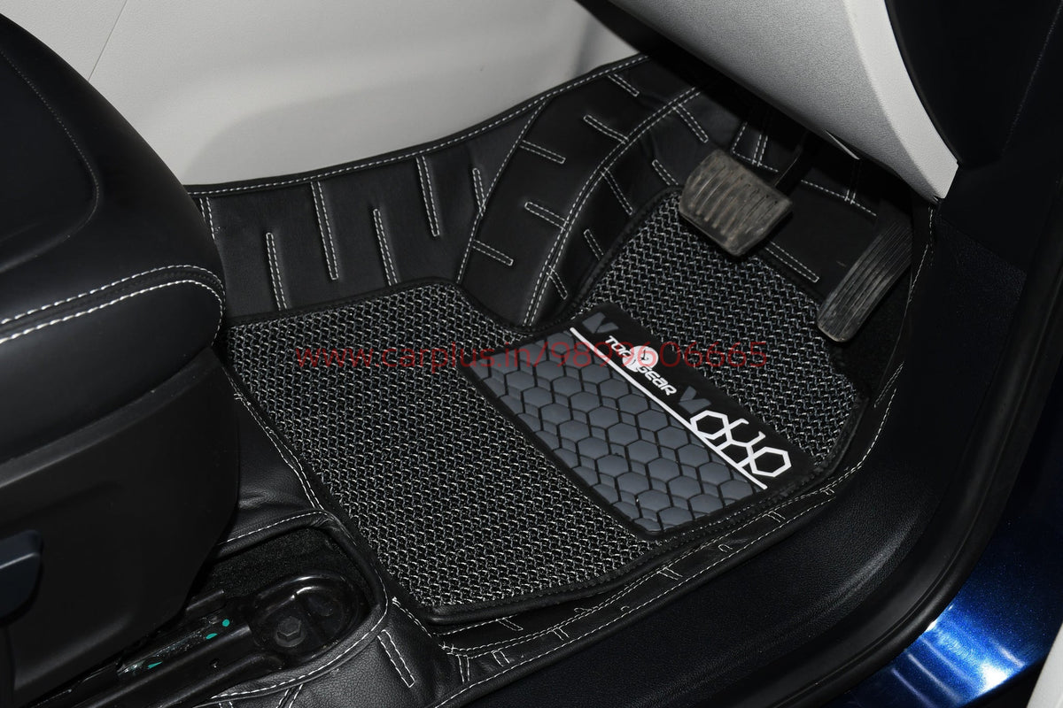 Top Gear 4D Rody HC Leatherite Mats for Tata Safari (2nd GEN, Black, H – CARPLUS