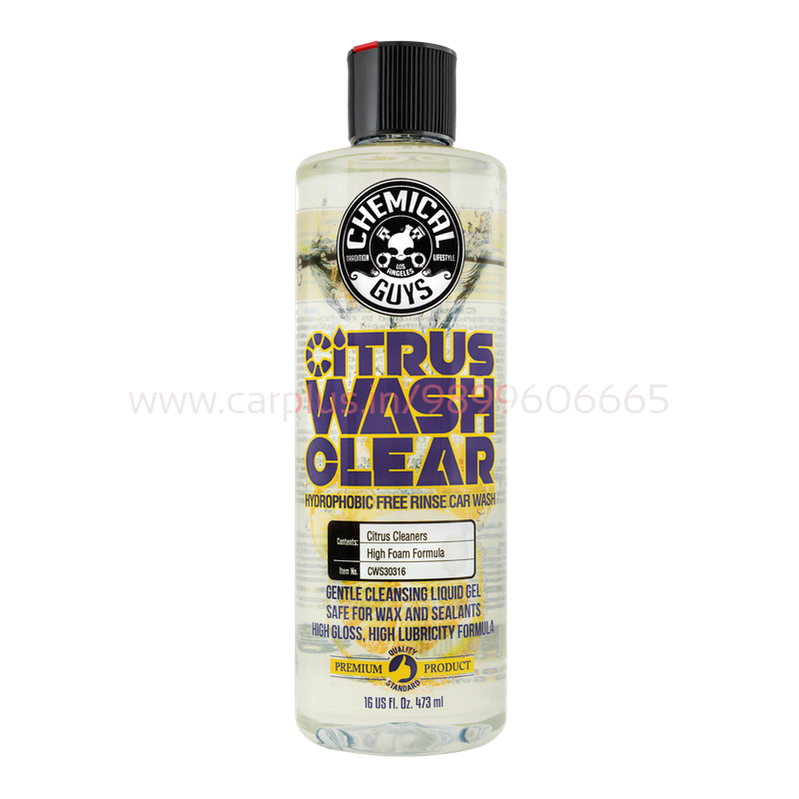 Chemical Guys CWS30304 CITRUS WASH CLEAR PAINTWORK SHAMPOO & GLOSS ENH ...