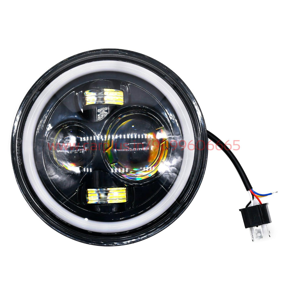 Full Ring Round LED 7" Headlight for Mahindra Thar – CARPLUS