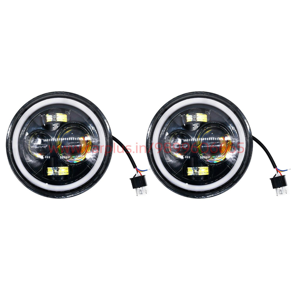 Full Ring Round LED 7" Headlight for Mahindra Thar – CARPLUS