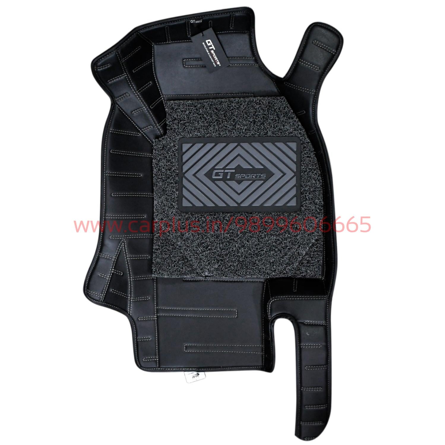 GT Sports 10X Mats With Grass for Volkswagen Virtus-Black With Golden ...