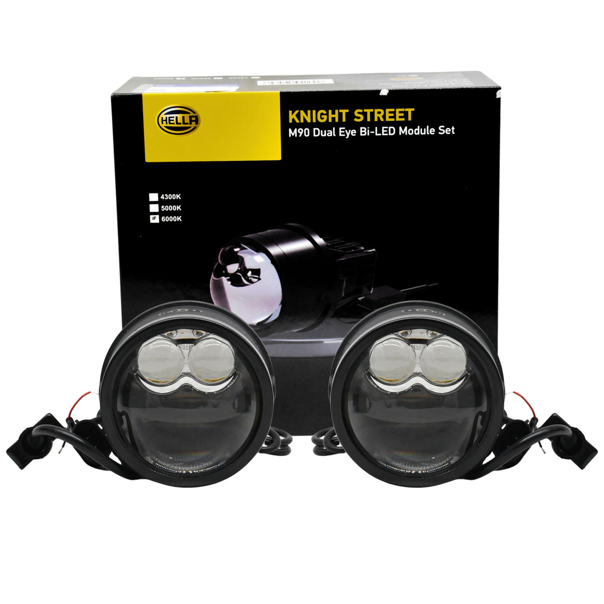 HELLA Knight Street M90 Dual Eye Bi-LED Module Set 6000K(358.206-801 ...