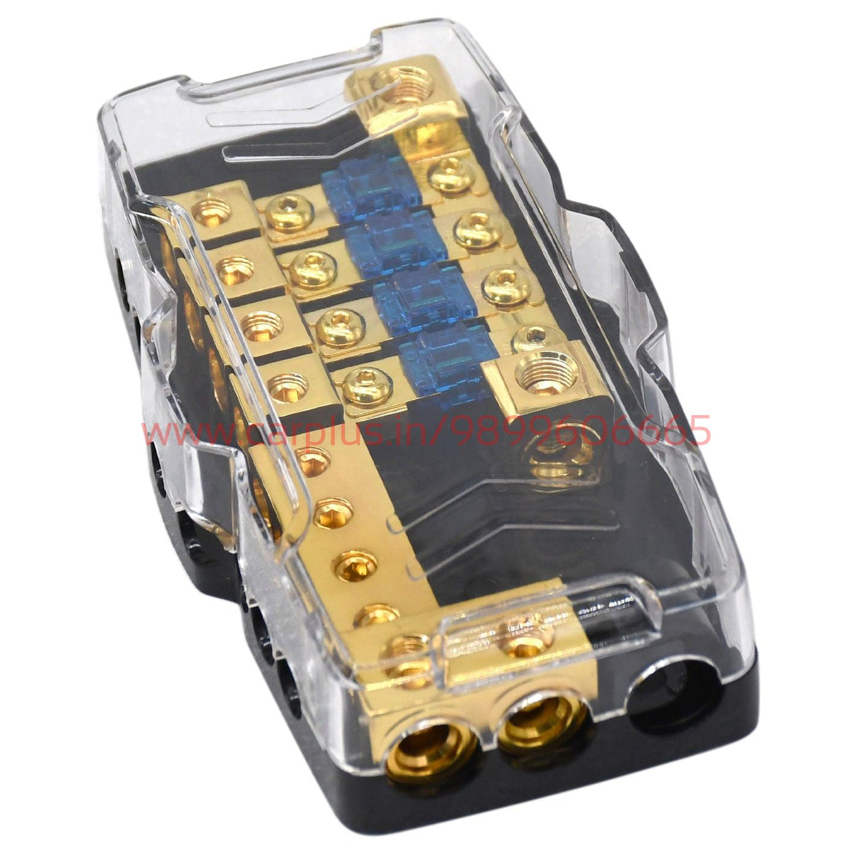 KMH Distribution Blocks with Ground Pure Copper 1 IN 4 OUT – CARPLUS
