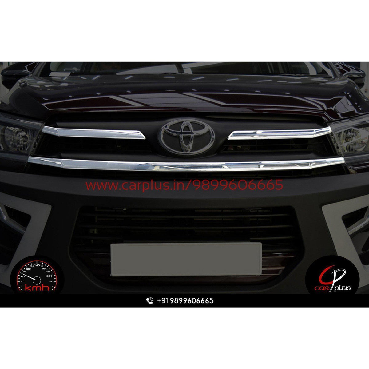 KMH Front Grill Cover For Toyota Innova Crysta (2nd GEN, Set of 3Pcs ...