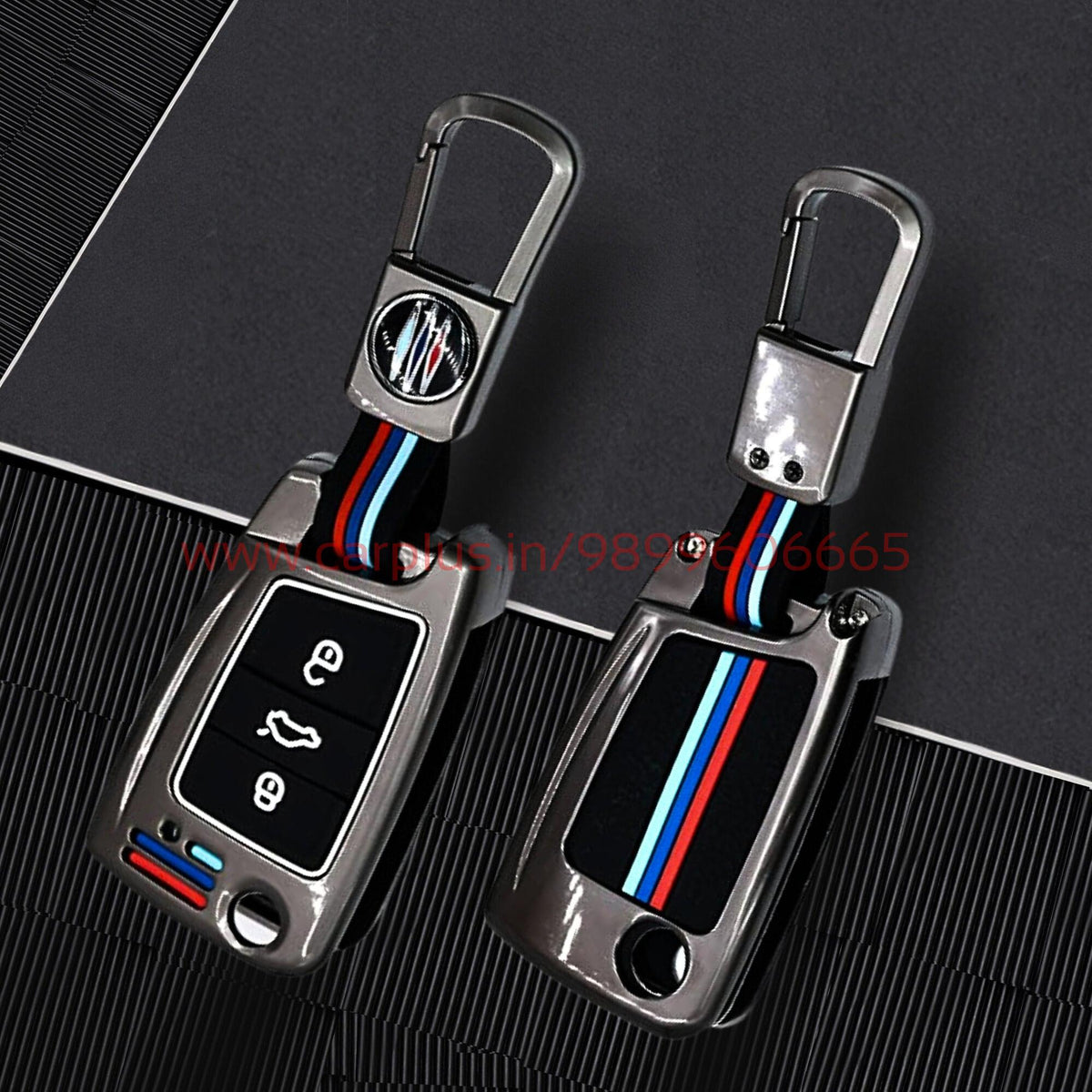 KMH Metal With Silicone Car Key Cover for Volkswagen D2 (KC 44) – CARPLUS