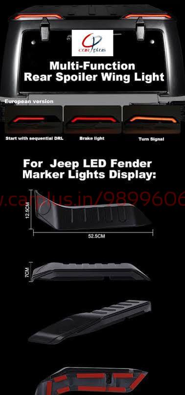 KMH Multi Function Rear Spoiler Wing Light for Jeep (LED Fender Marker ...