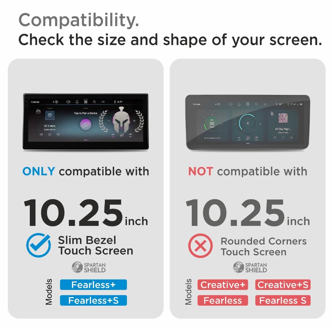KMH Premium Screen Protector for Tata Nexon 2023 Info(Sharp Edges)+Clu ...