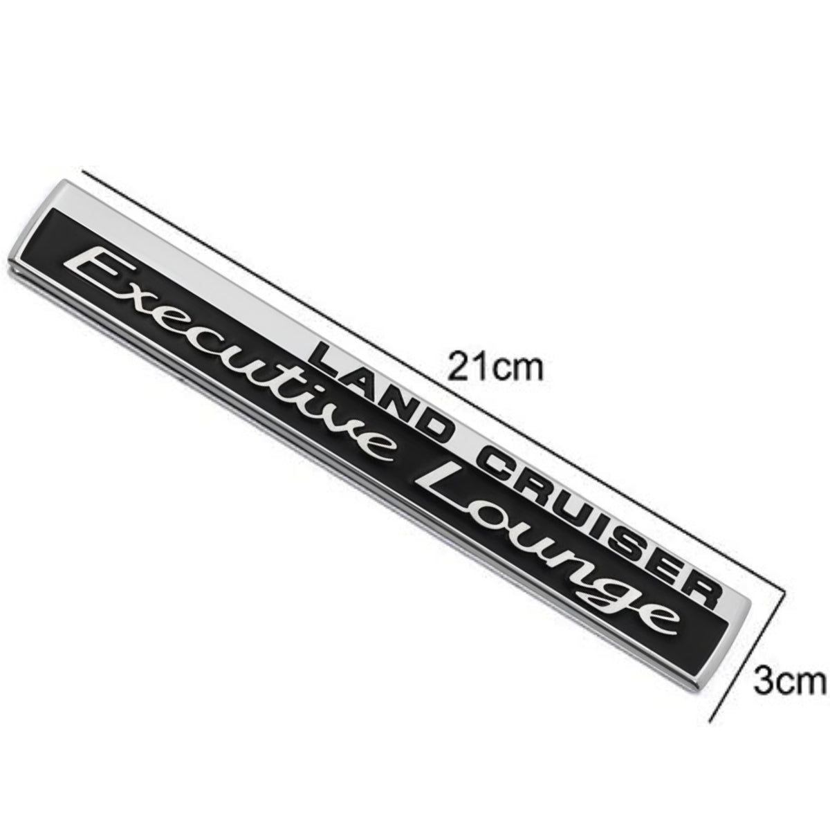 LAND CRUISER EXECUTIVE LOUNGE Emblem 3D Badge Silver & Black – CARPLUS