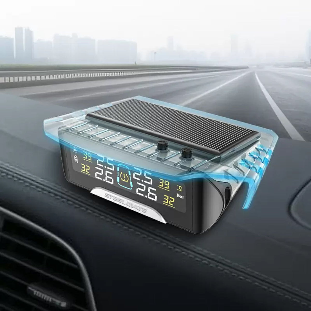 STEELMATE TP-S22I Solar Powered TPMS With Professional Internal Sensor ...