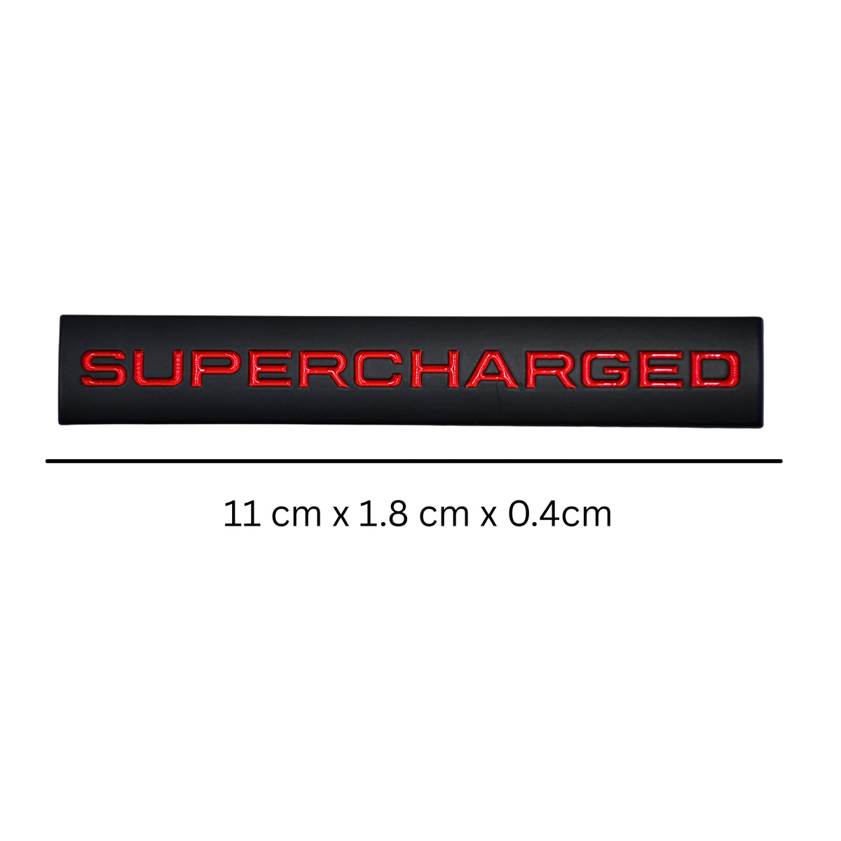 SUPERCHARGED Emblem 3D Badge Red & Black – CARPLUS