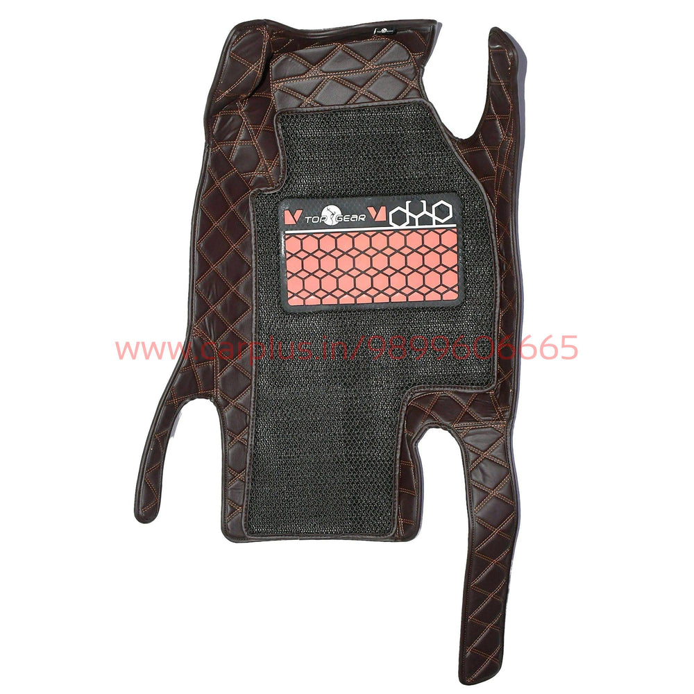 Top Gear 4D Cross HC Leatherite Car Mats for Volkswagen Virtus- Black( – CARPLUS