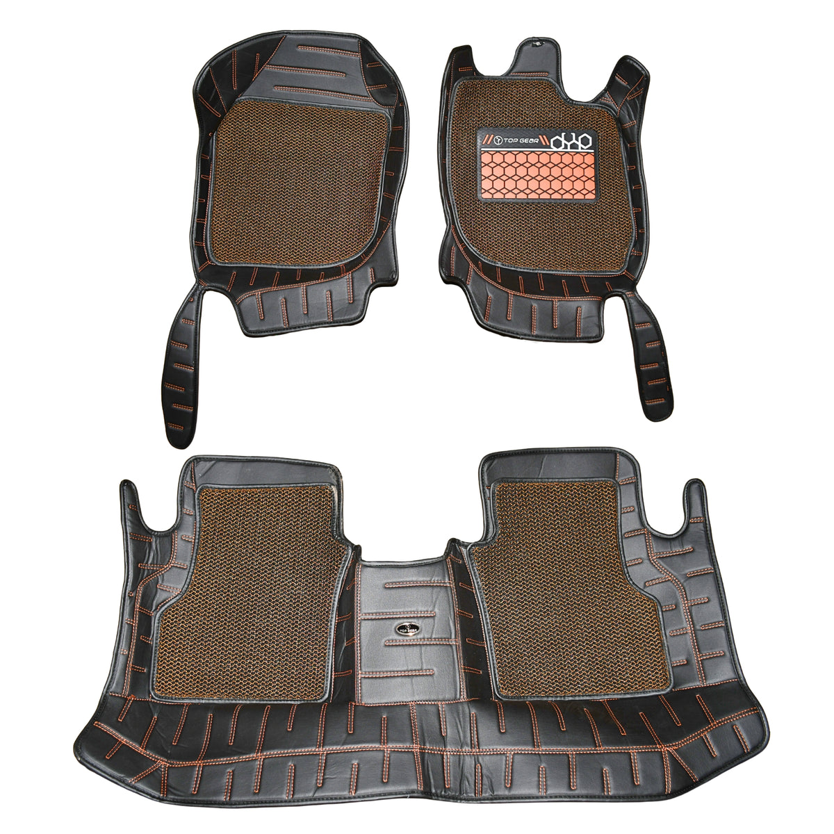 Top Gear 4D Rody HC Leatherite Mats for Honda City-4(MT)-Black (HC-Rus ...