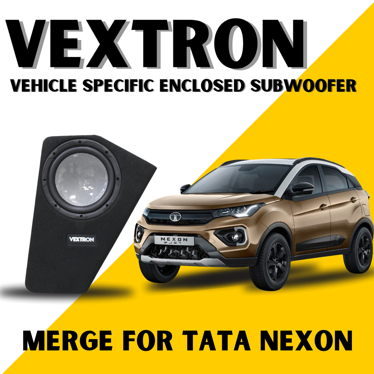 VEXTRON Vehicle Specific Enclosed Subwoofer - Vextron Merge for Tata N ...