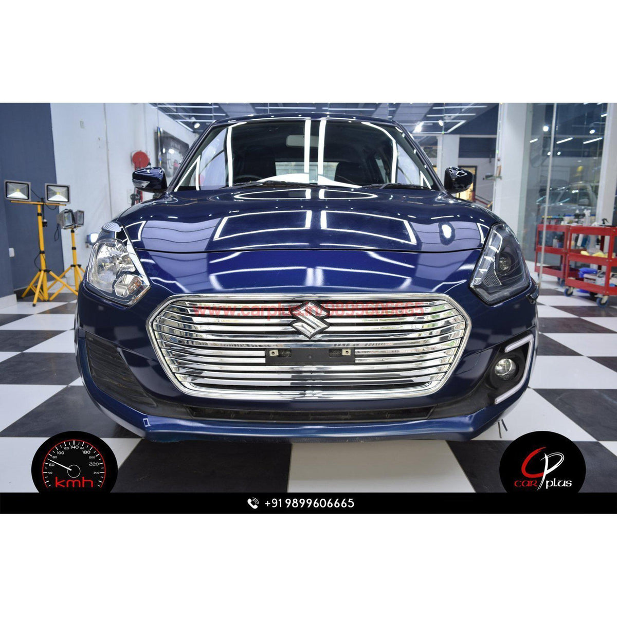 KMH Front Grill For Maruti Suzuki Swift (2018, Set of 19 Pcs) – CARPLUS