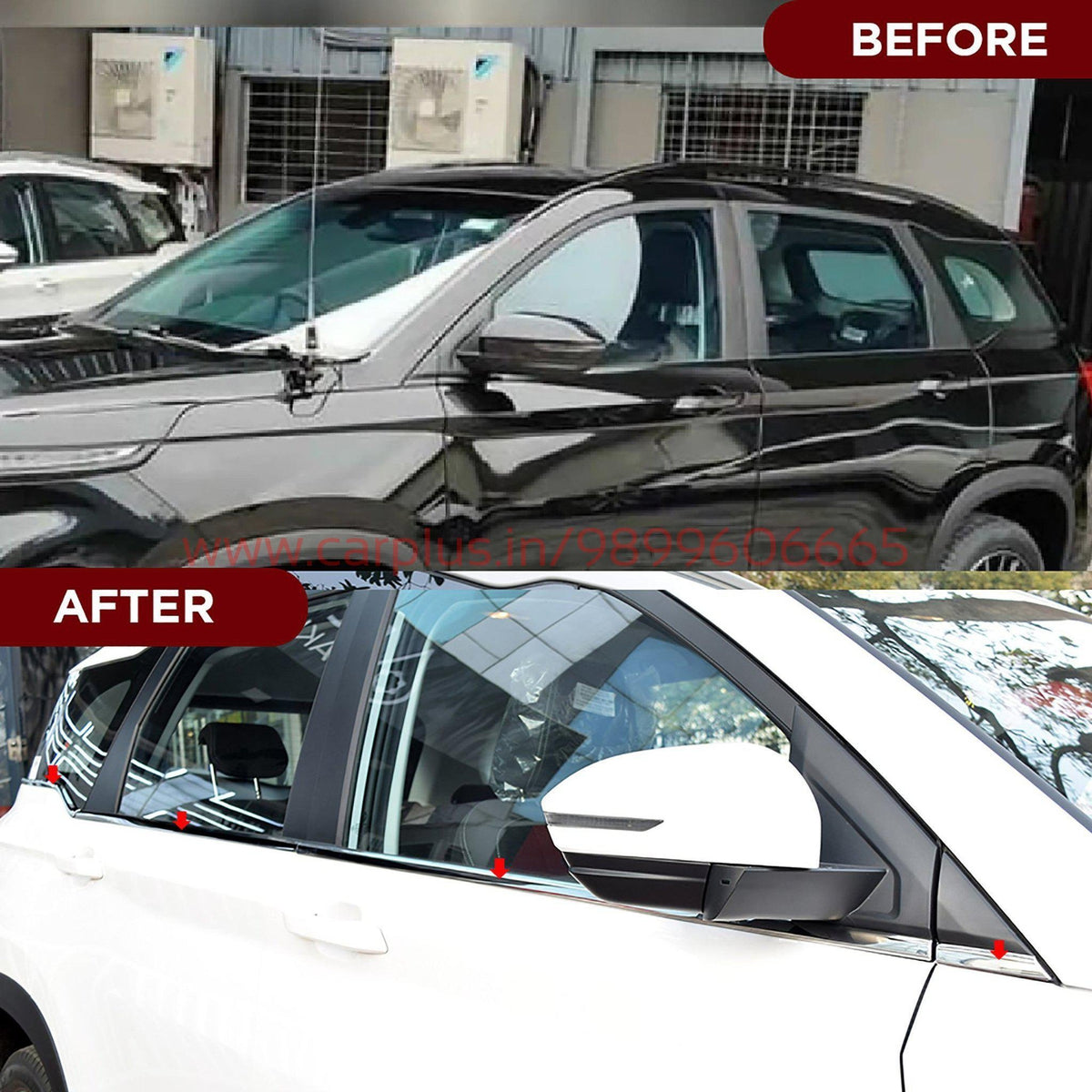 KMH Lower Window Garnish for MG Hector (1st GEN, Set of 8pcs) – CARPLUS