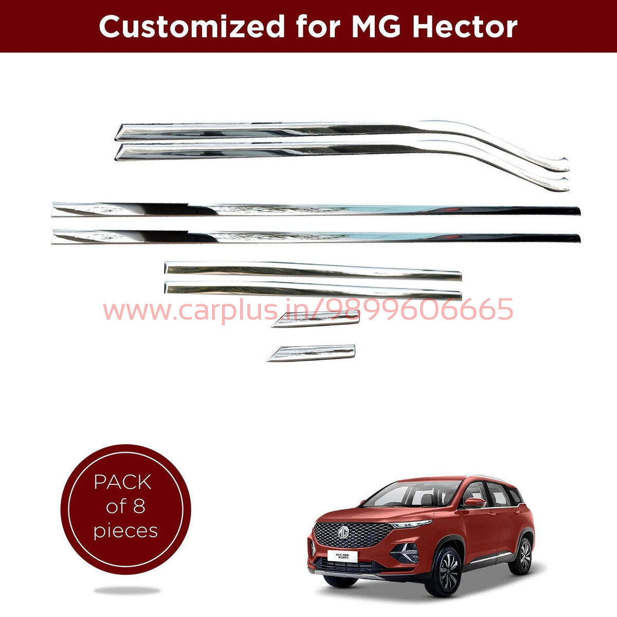 KMH Lower Window Garnish for MG Hector (1st GEN, Set of 8pcs) – CARPLUS