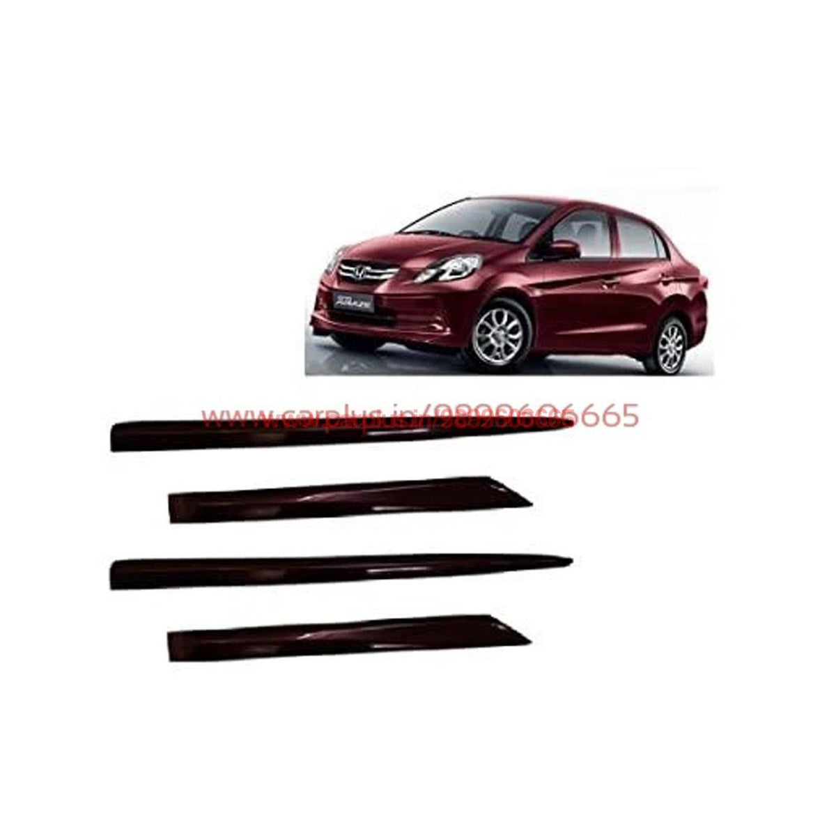 KMH Side Beading For Honda Amaze Carnelian Red Pearl (4 Pcs) – CARPLUS